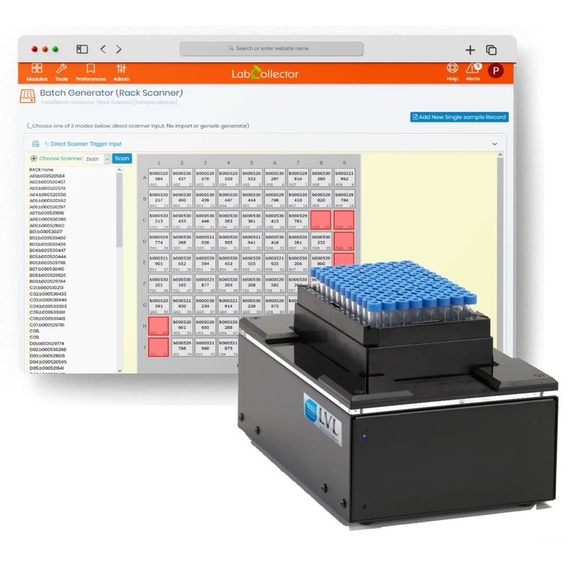 LabCollector Rack Scanner Edition